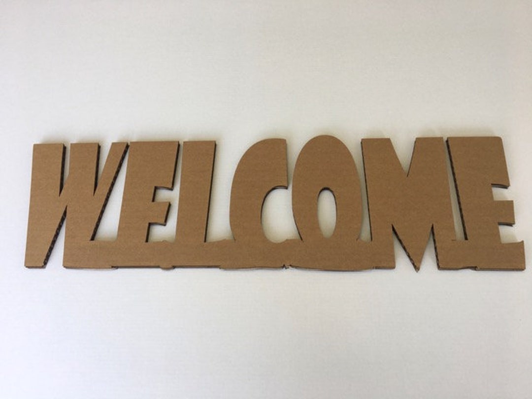 WELCOME - Cardboard Cutout, Wall Decor, Home Decor, Wall Art, Party ...