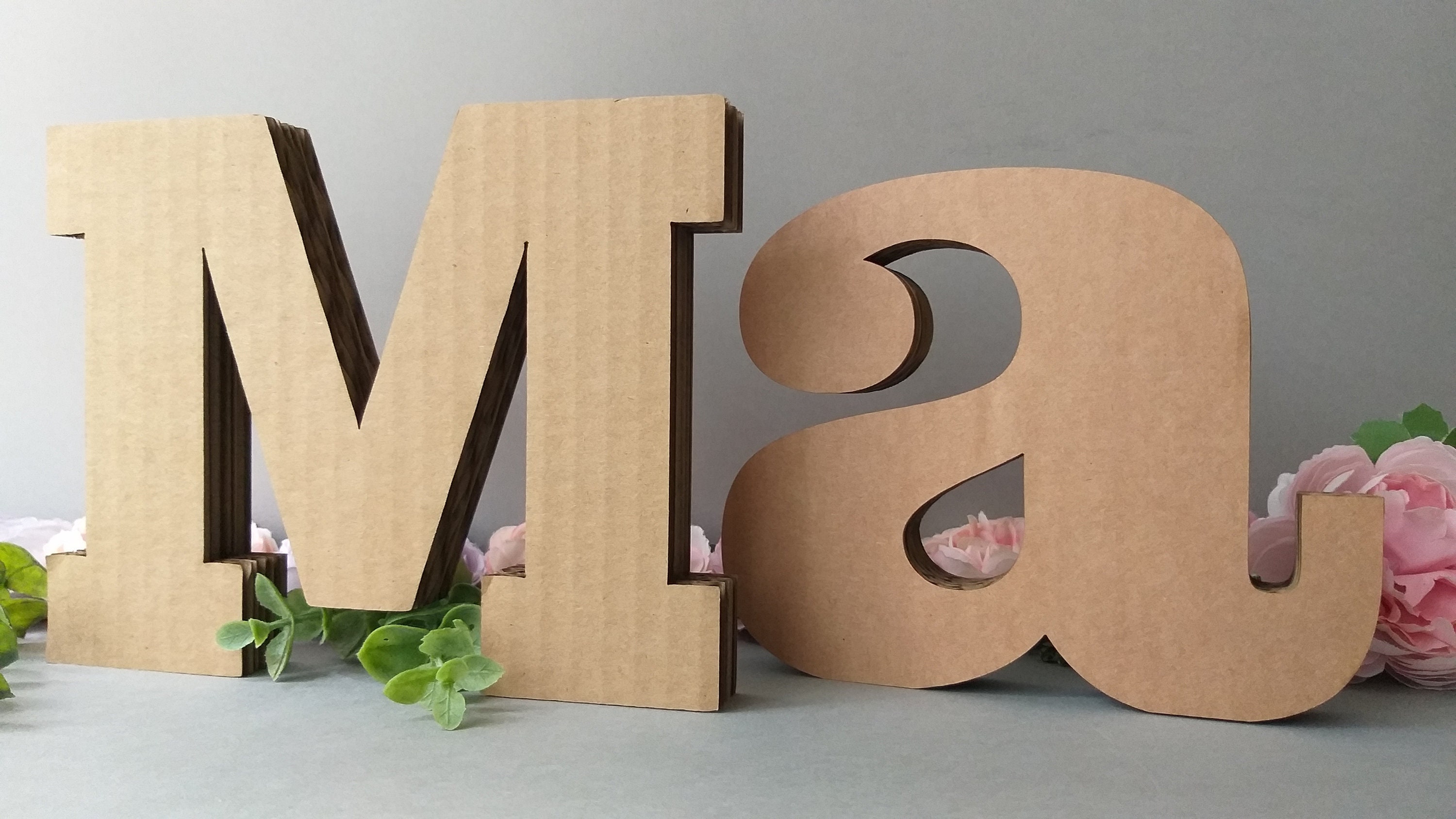 Free Standing Cardboard Letters and Numbers. DIY Letters and Numbers ...