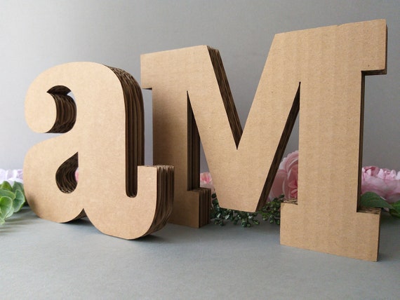 Free Standing Cardboard Letters and Numbers. DIY Letters and - Etsy