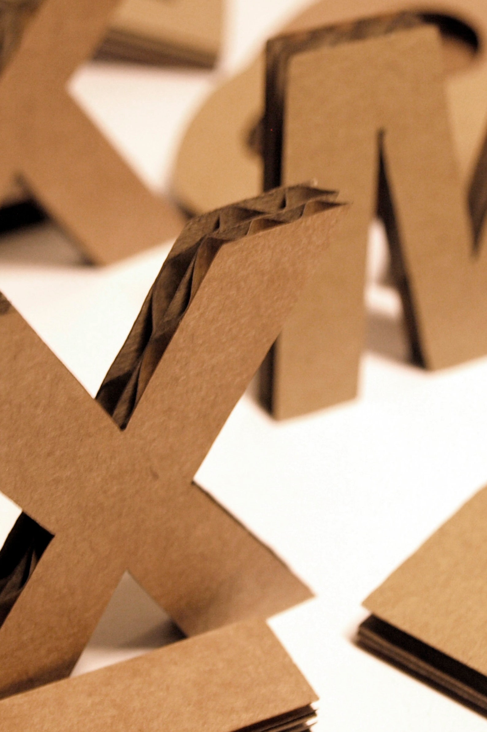 Cardboard Letters and Numbers. Alphabet. Set of 26 Letters 10 Digits ...