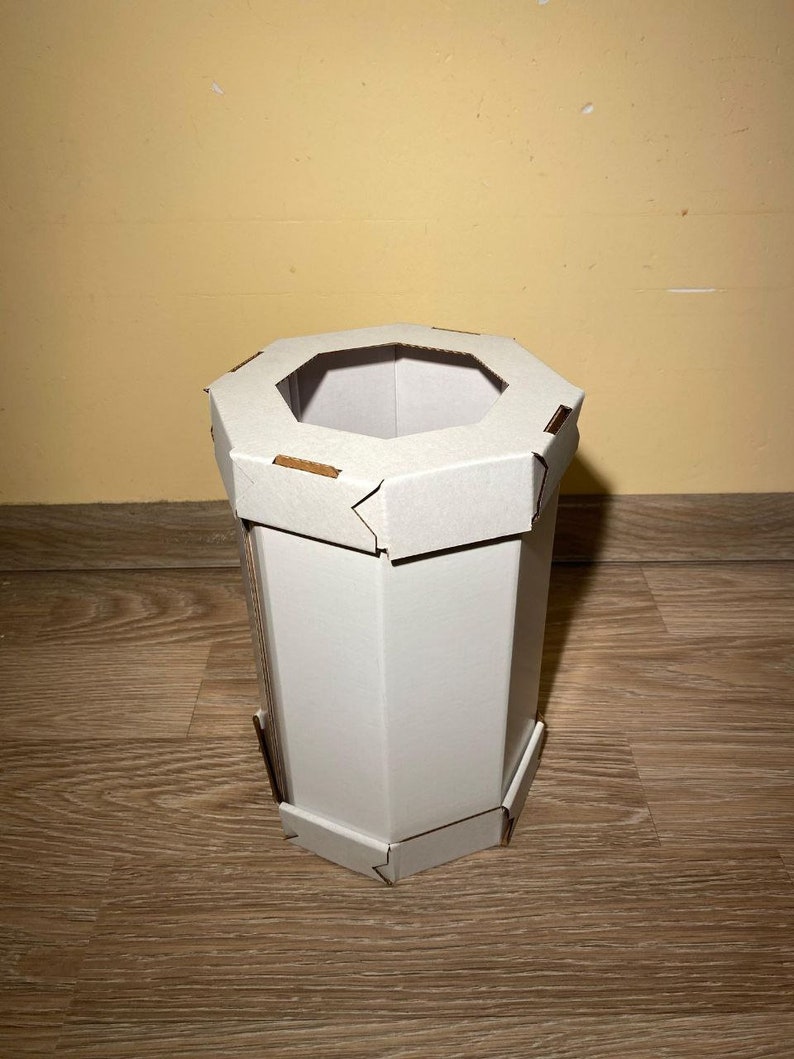 Cardboard Trash Can, Garbage Can for Waste Paper and Plastic Waste ...