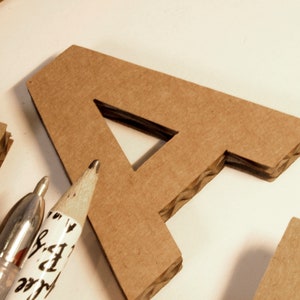 Cardboard Letters and Numbers. Alphabet. Set of 26 Letters 10 Digits ...