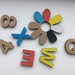 Cardboard Letters and Numbers. Alphabet. Set of 26 Letters 10 Digits ...