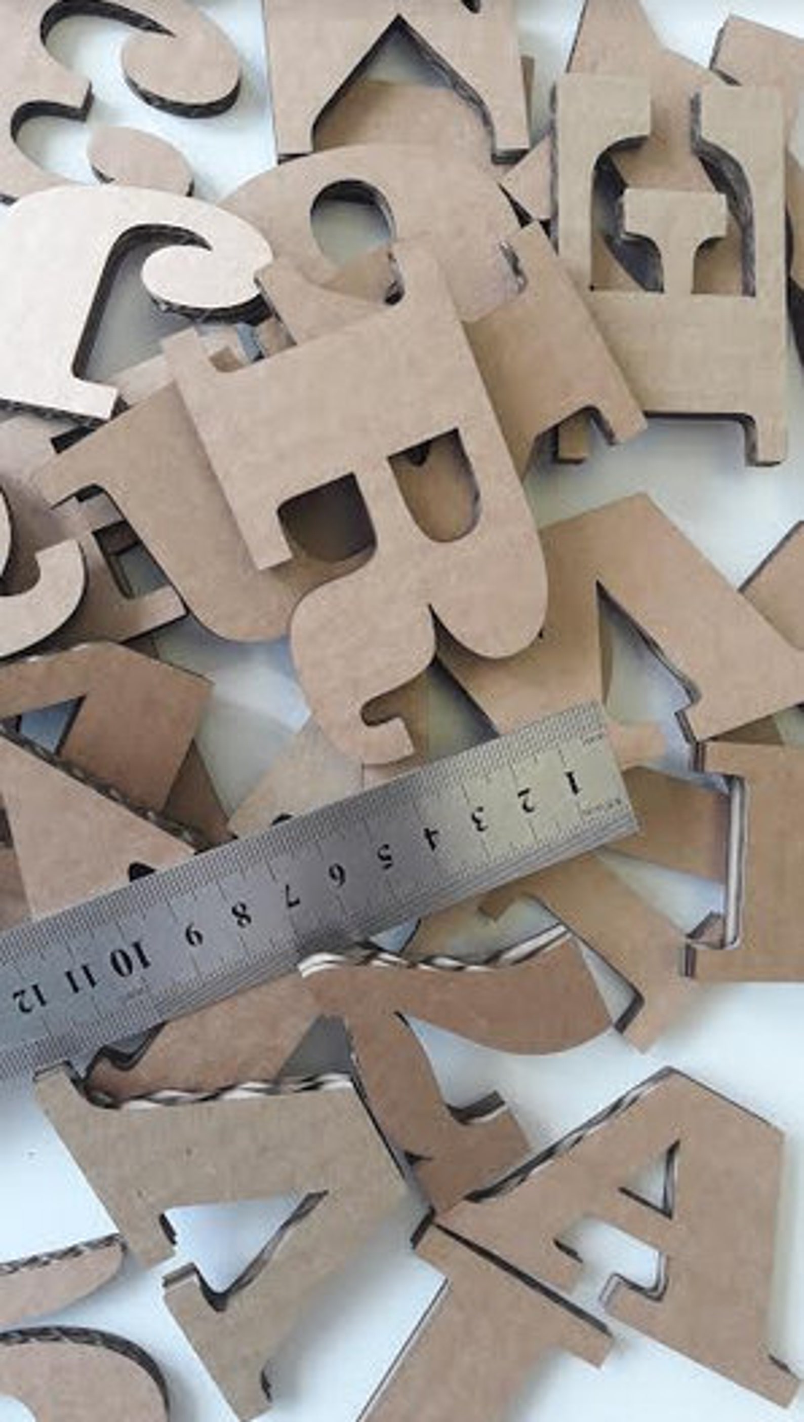 Stylized Cardboard Letters and Numbers. Alphabet. Set of 26 - Etsy