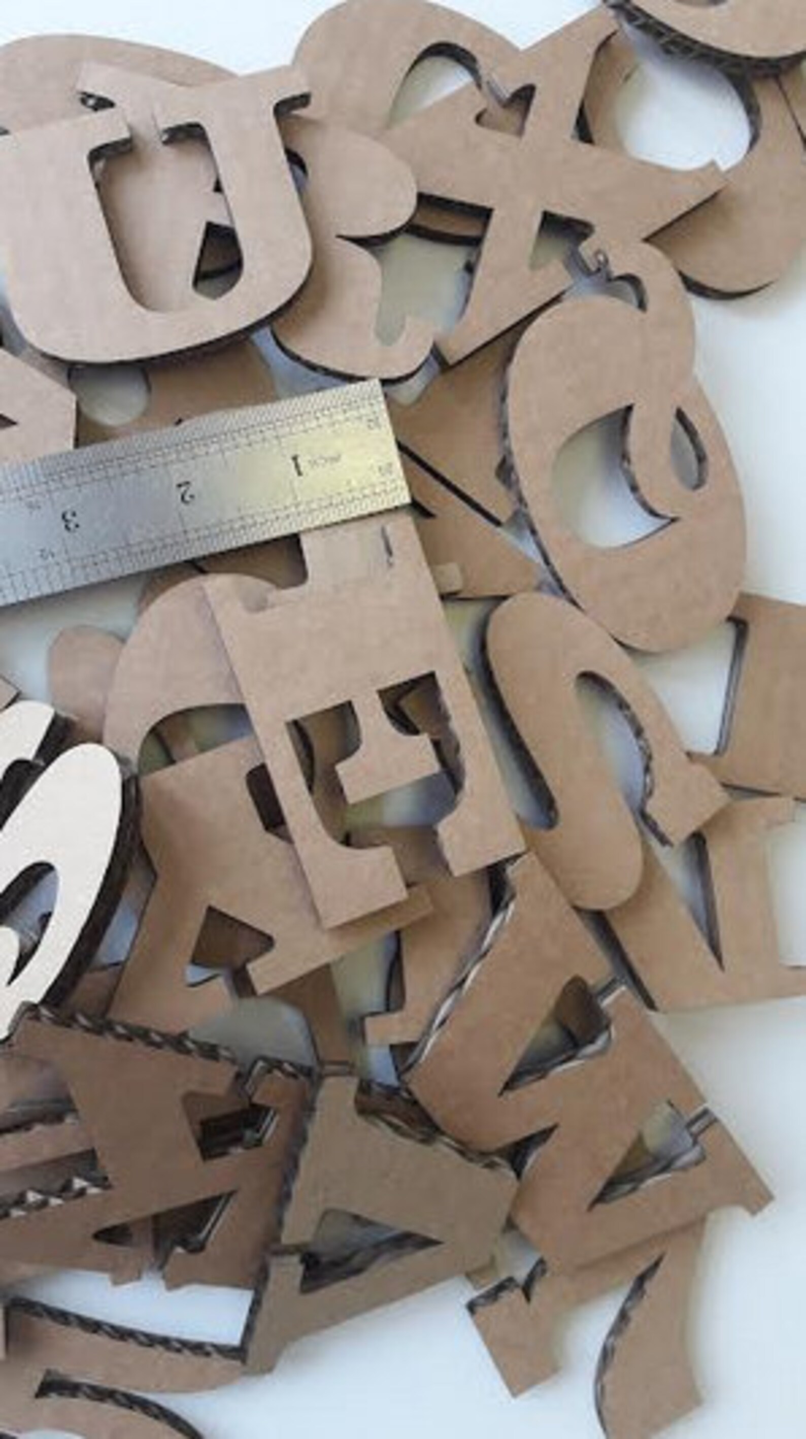 Stylized Cardboard Letters and Numbers. Alphabet. Set of 26 - Etsy