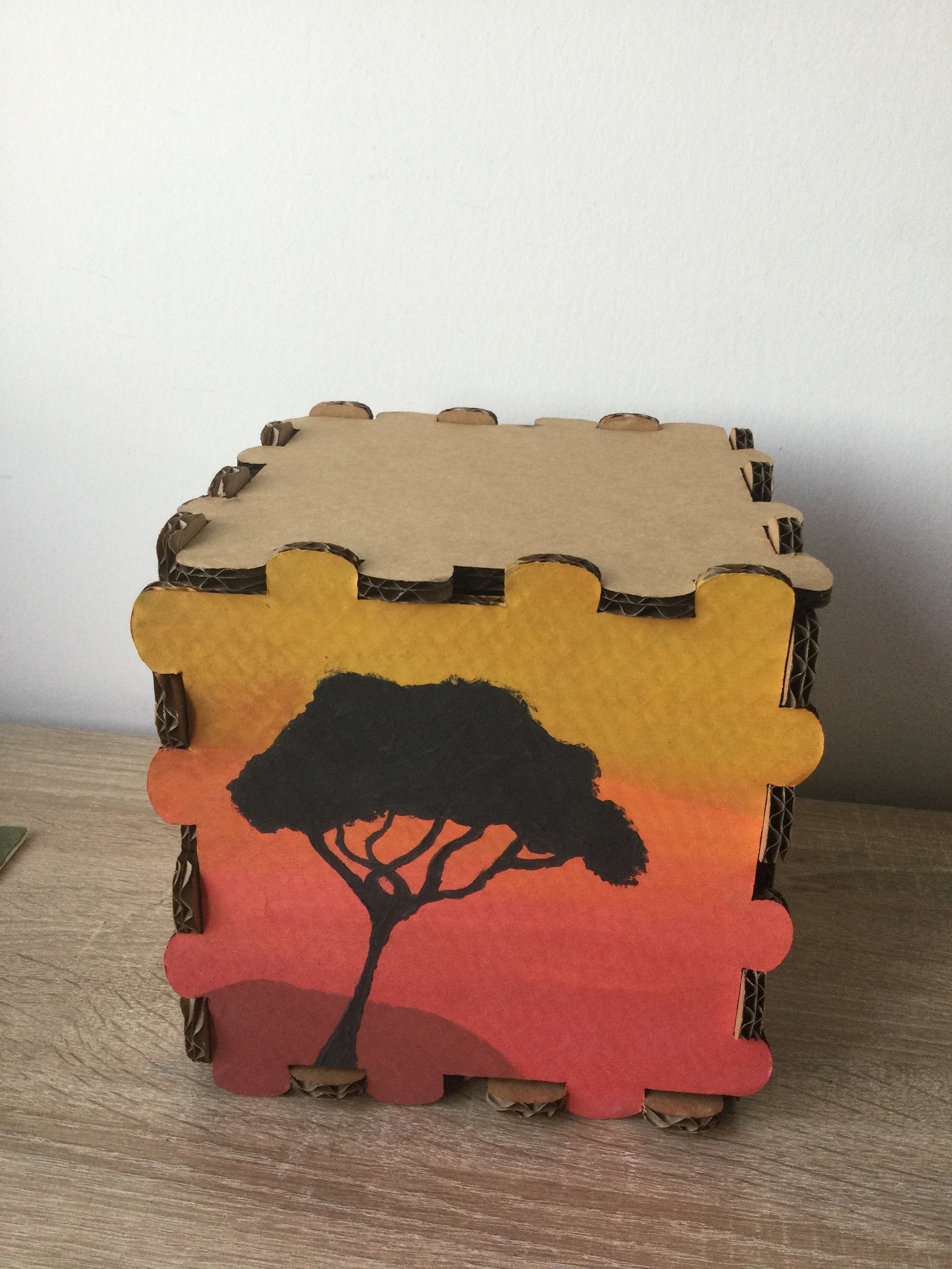 Folding Storage Box Made of Cardboard, DIY Project, Storage Space, Gift ...