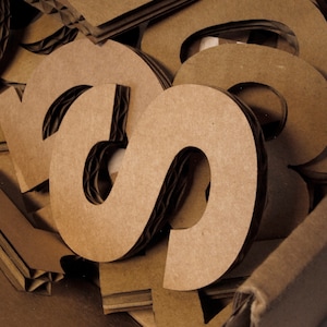 Cardboard Letters and Numbers. Alphabet. Set of 26 Letters 10 Digits ...