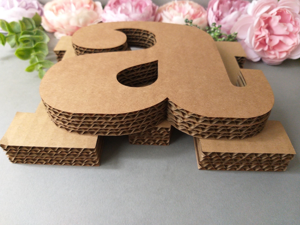 Free Standing Cardboard Letters and Numbers. DIY Letters and Numbers ...