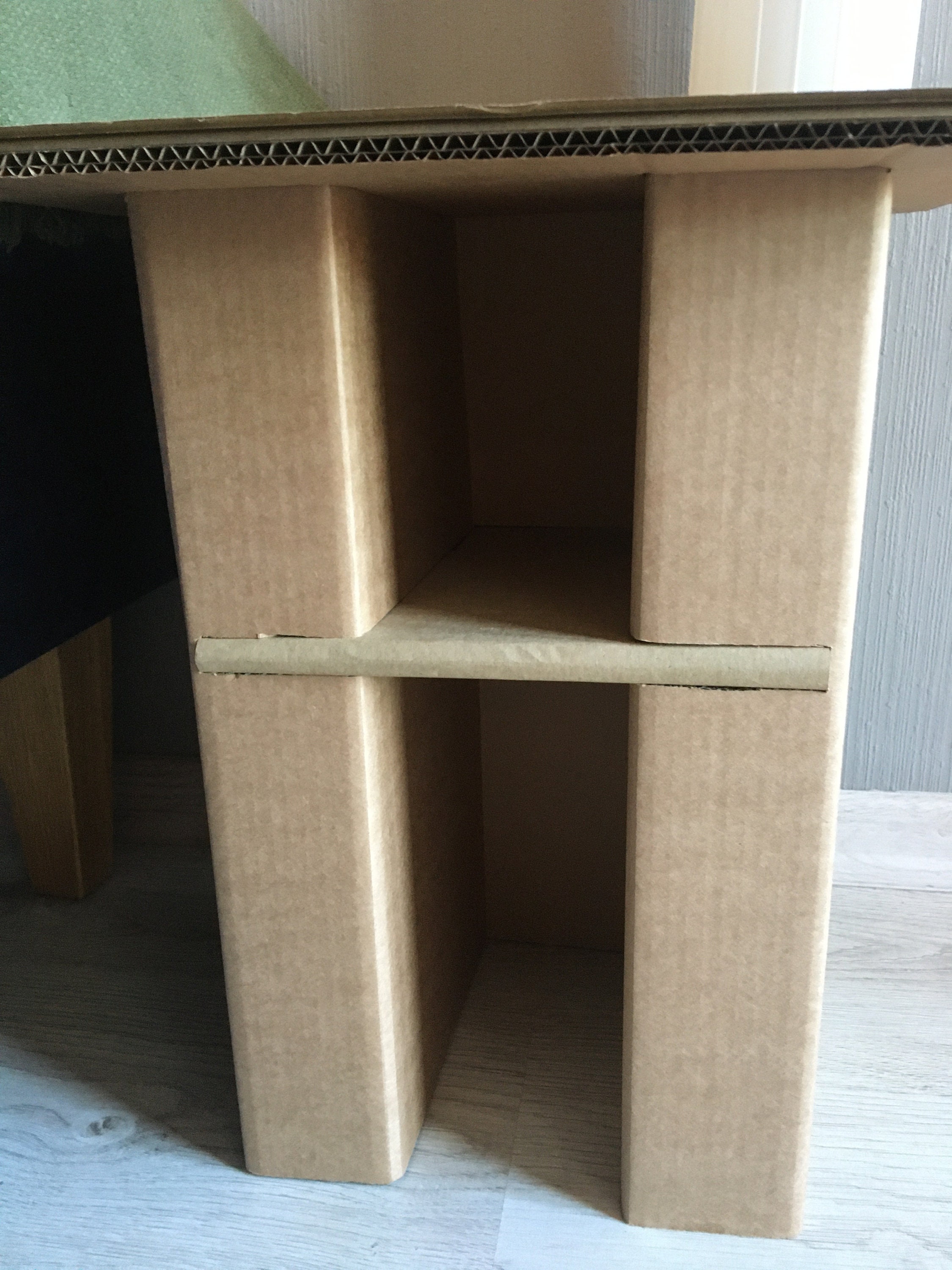 Cardboard Bedside Table. for Camps, Summer Houses, Temporary Furniture ...