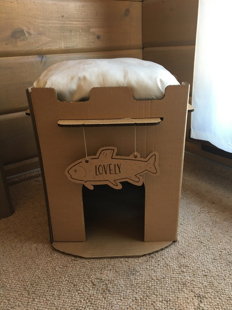 Cardboard Pet’s House Mandala Animals, Cat House, Bunny House, Cat ...