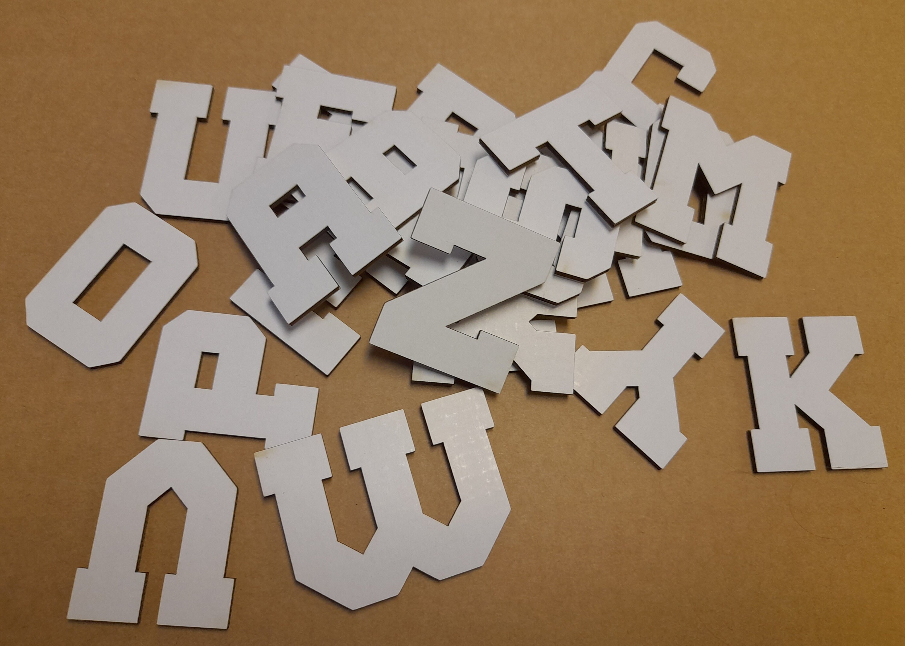 White Cardboard Letters and Numbers. White DIY Letters and Numbers ...