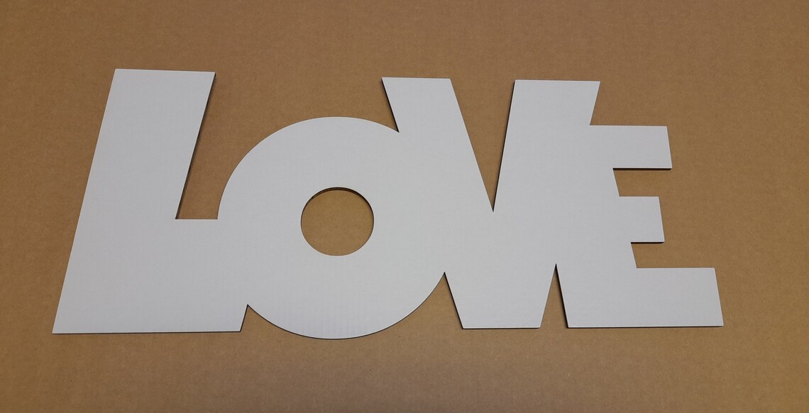 LOVE Cardboard Cutout, Free Standing and No, Home Decor, Wall Art ...