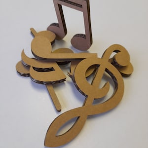 Music Notes Shapes - Cardboard Cutout. Home and Party Decor, Music ...