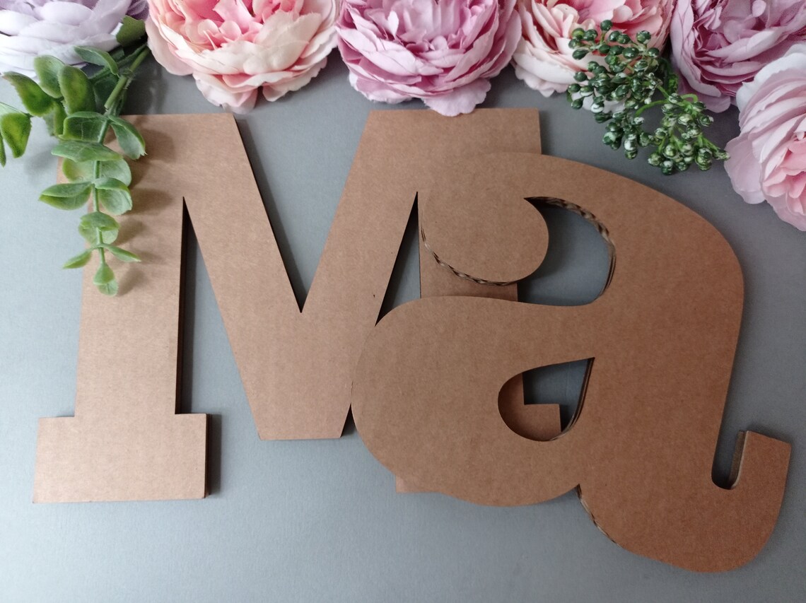 Large Cardboard Letters and Numbers. DIY Letters and Numbers. Different ...