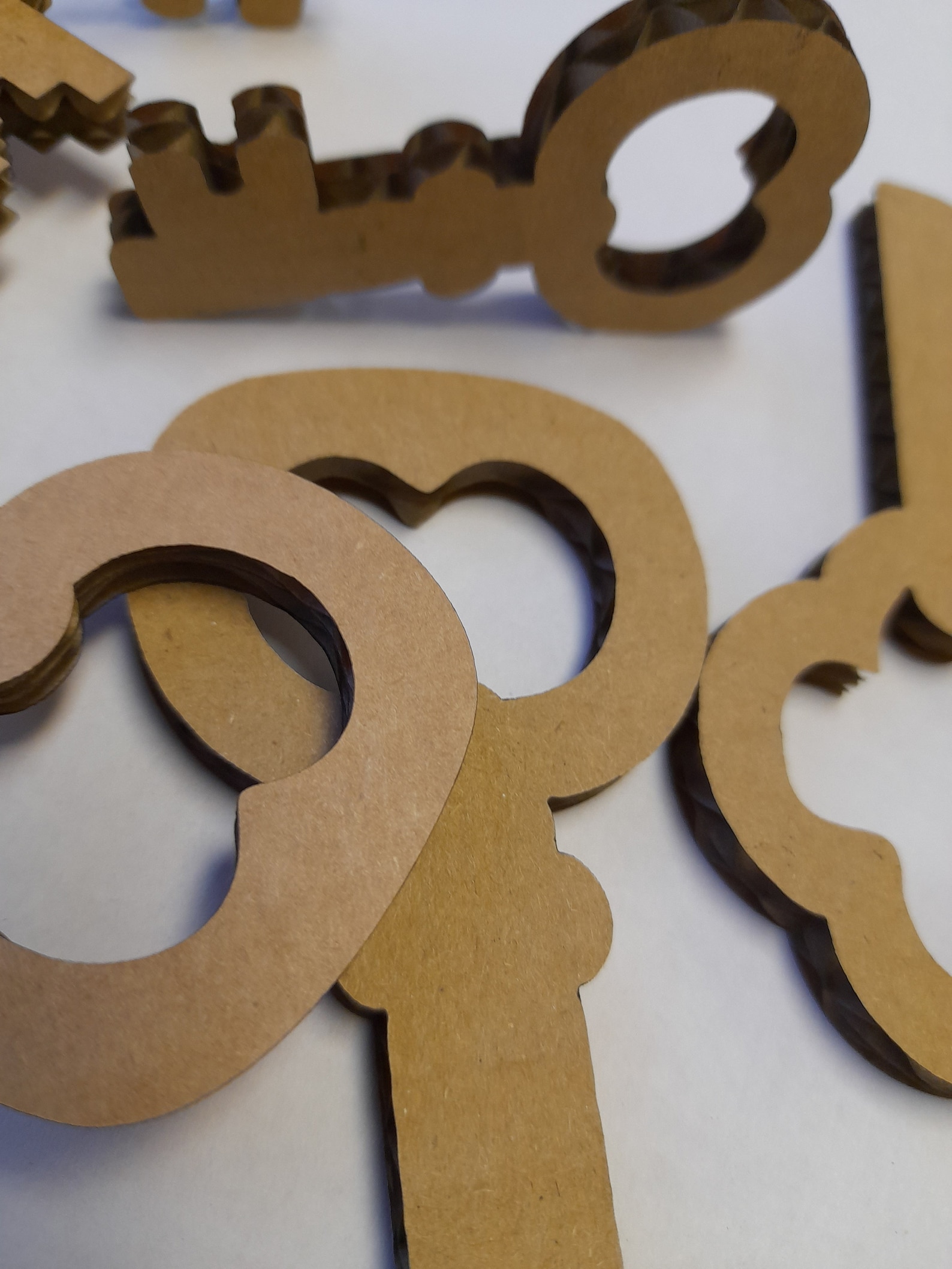 Keys Shapes - Cardboard Cutout. Christmas Tree, Home and Party Decor ...