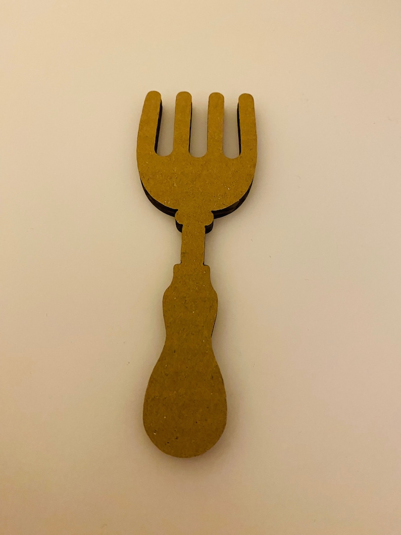 Cardboard Spoon and Fork Shape - Cutout. Home and Party Decor, Wall Art ...