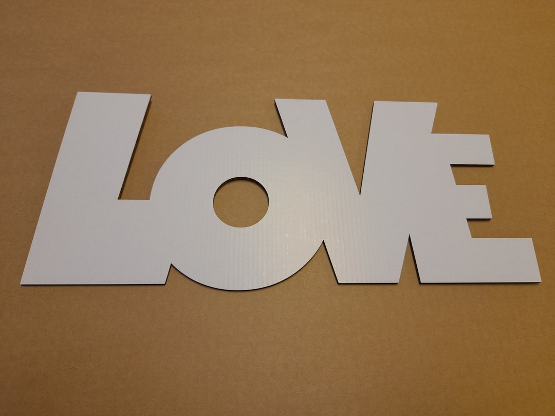 LOVE Cardboard Cutout Free Standing and No Home Decor - Etsy