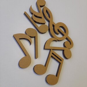 Music Notes Shapes - Cardboard Cutout. Home and Party Decor, Music ...