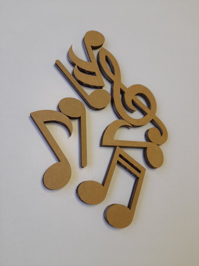 Music Notes Shapes - Cardboard Cutout. Home and Party Decor, Music ...