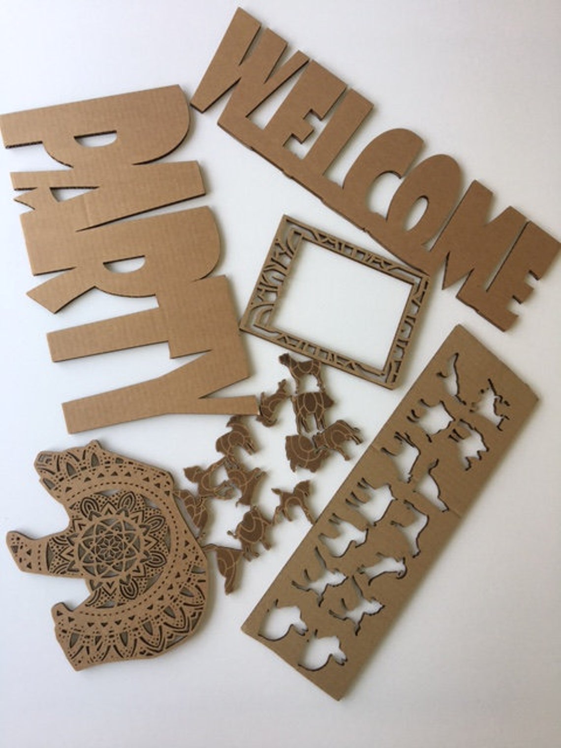 WELCOME - Cardboard Cutout, Wall Decor, Home Decor, Wall Art, Party ...