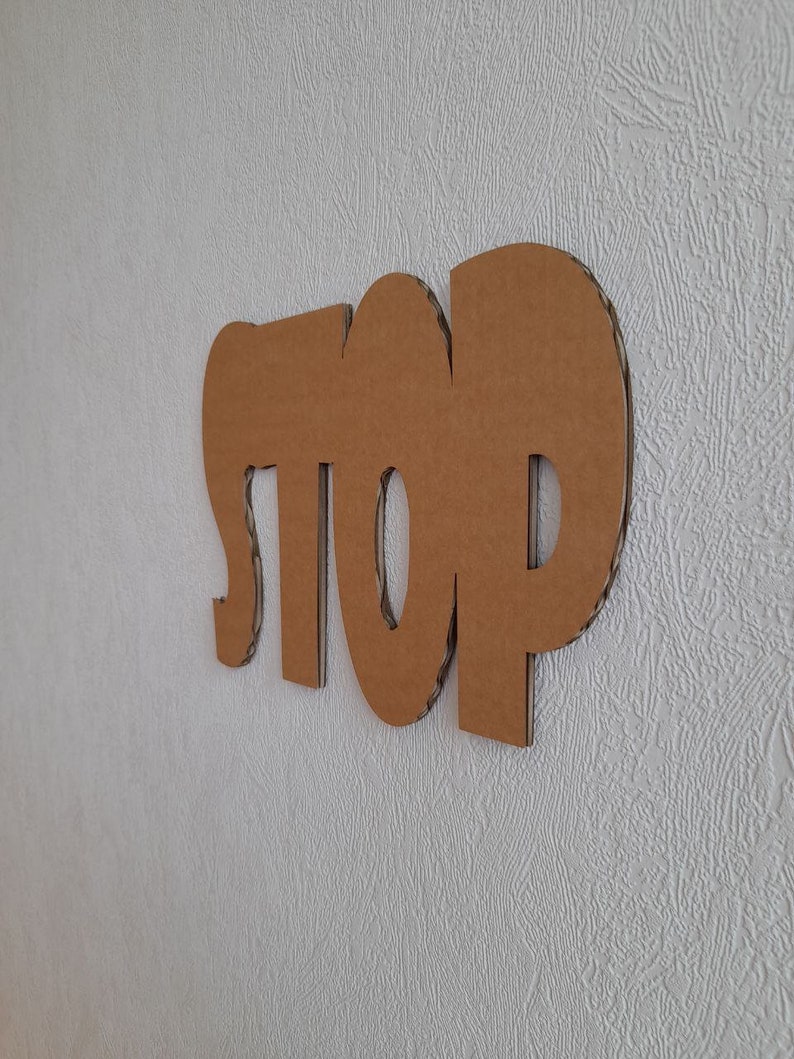 STOP - Cardboard Cutout, Wall Decor, Home Decor, Wall Art, Party ...