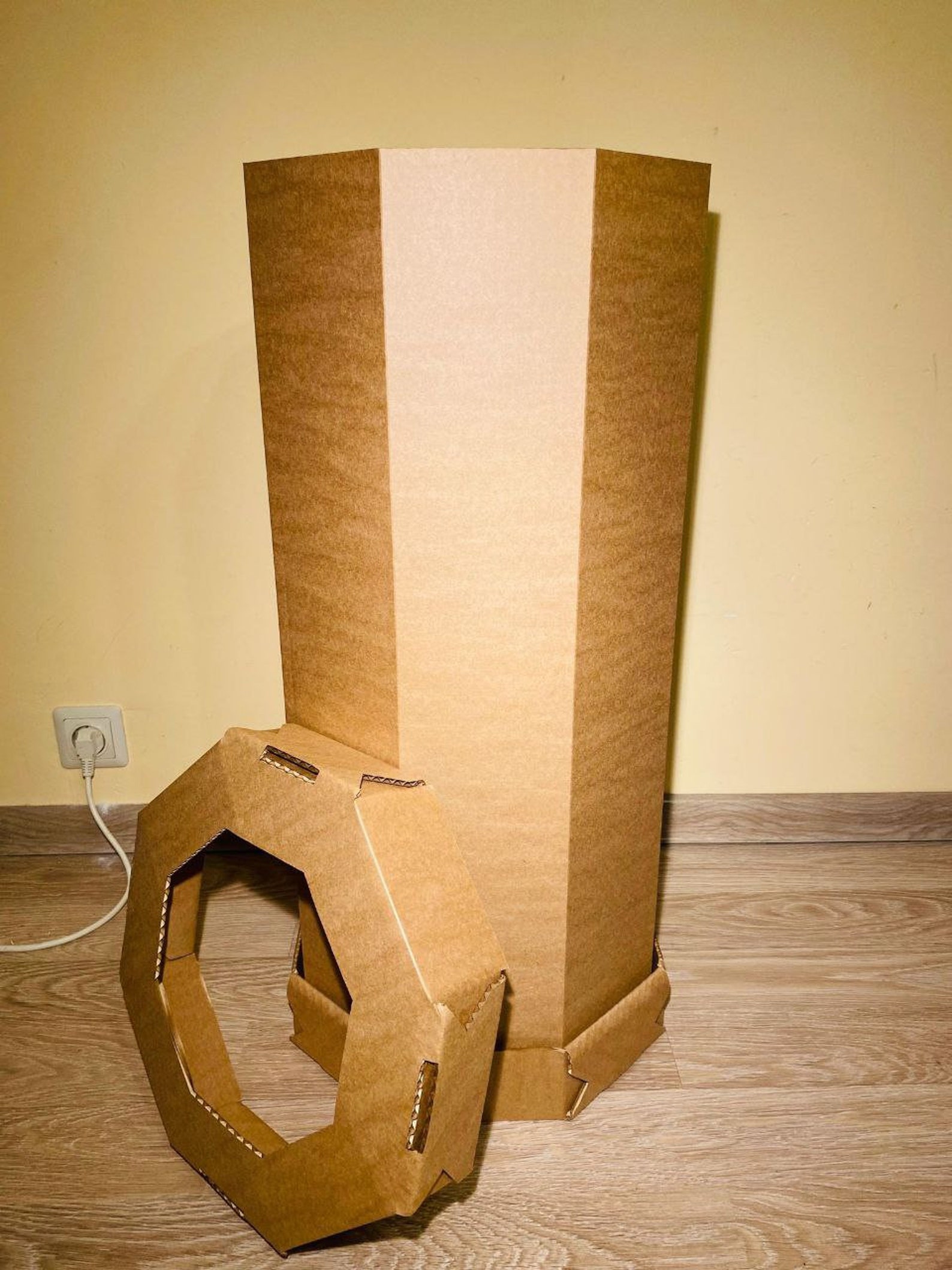Cardboard Trash Can, Garbage Can for Waste Paper and Plastic Waste ...