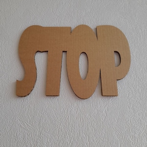 STOP - Cardboard Cutout, Wall Decor, Home Decor, Wall Art, Party ...