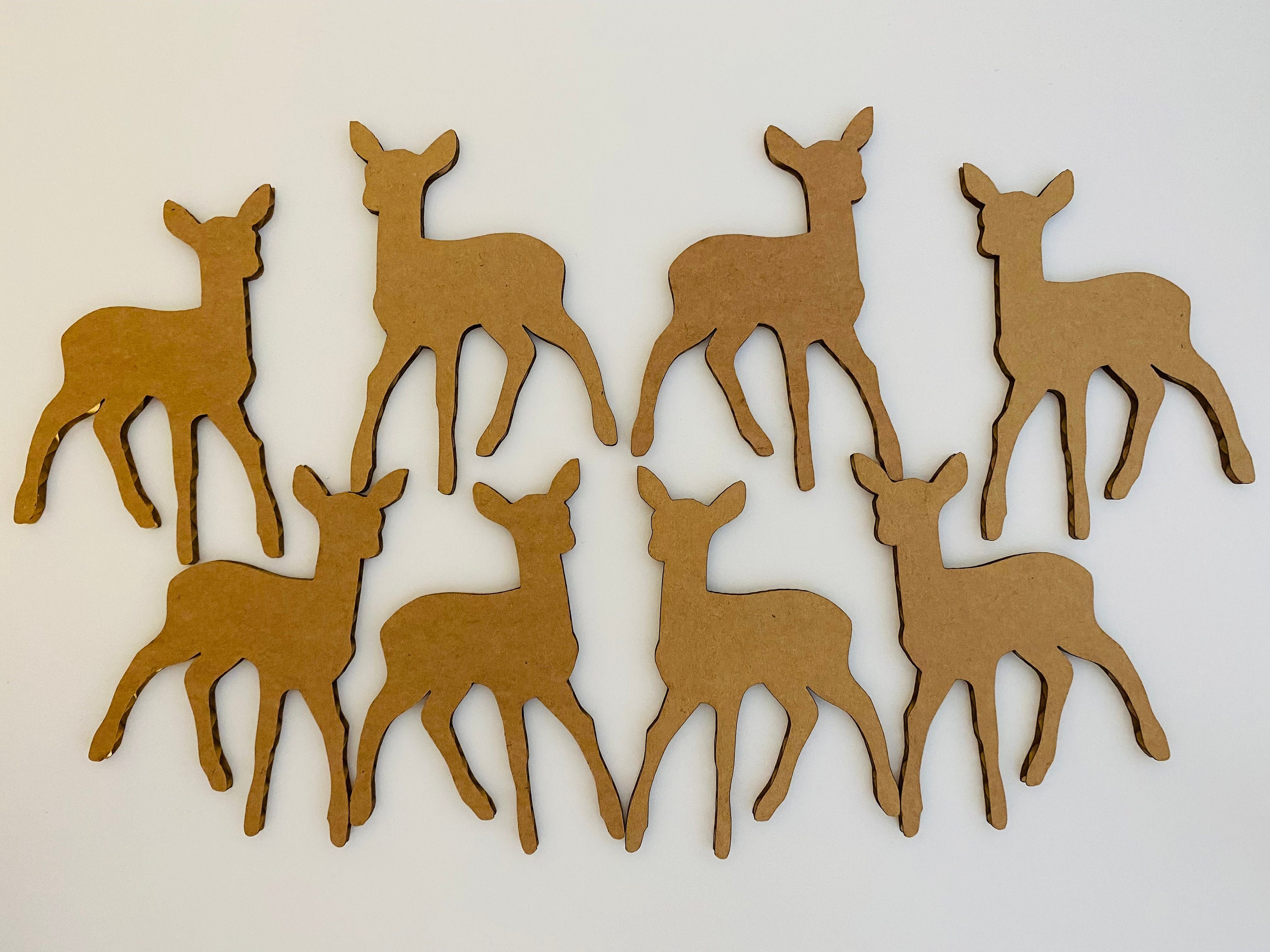 Cardboard Deer Shapes, Cardboard Cutouts, Set of 10. Christmas, Home ...