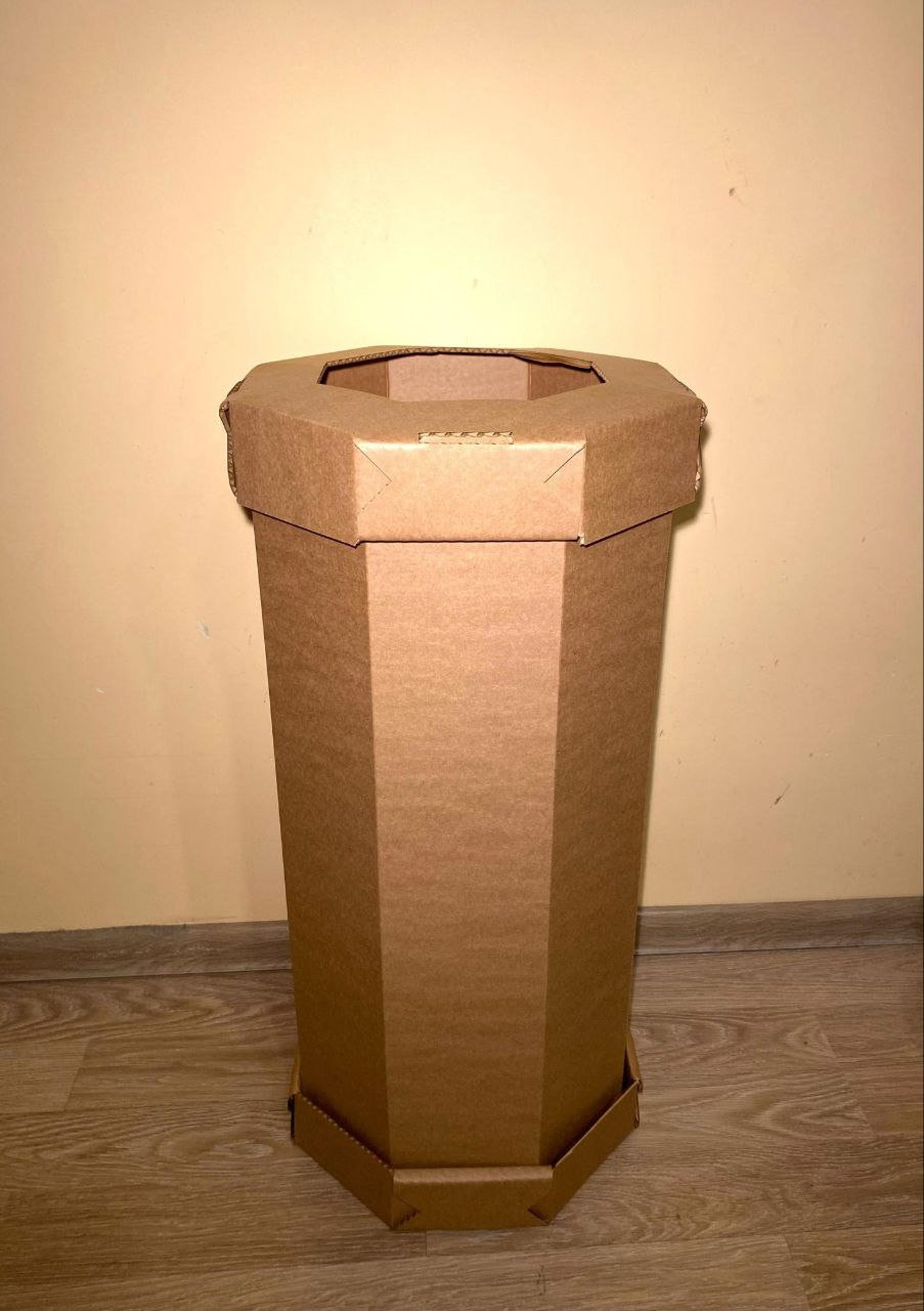 Cardboard Trash Can, Garbage Can for Waste Paper and Plastic Waste ...