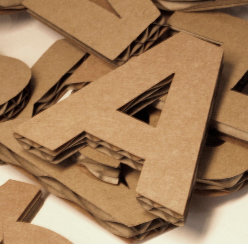 Cardboard Letters and Numbers. DIY Letters and Numbers. Different Sizes ...