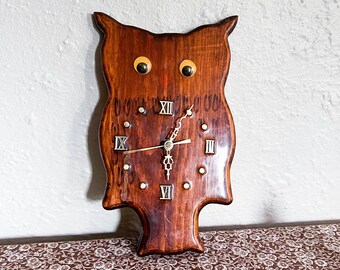 Vintage Owl Wall Clock - Etsy
