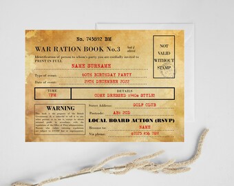 Ration Book - Etsy