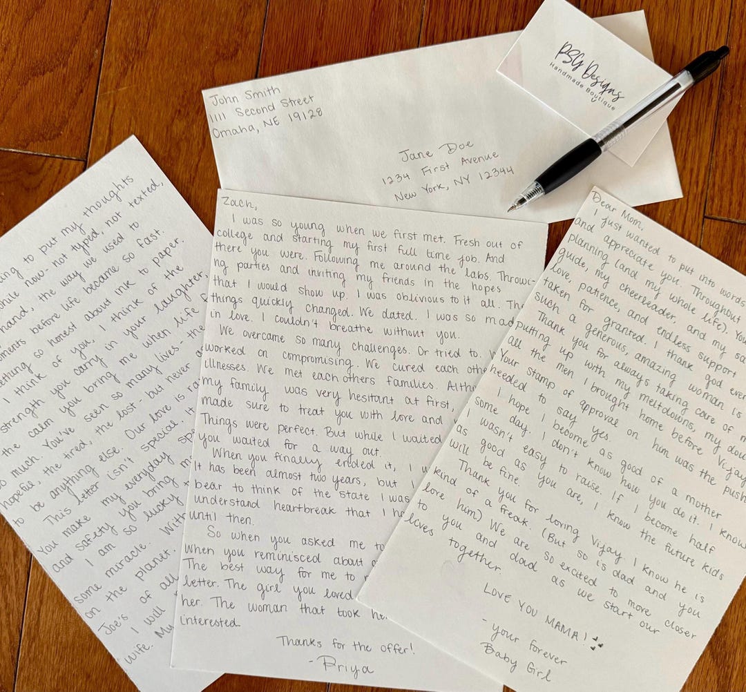 Handwritten Letters With Heartfelt Messages - Etsy