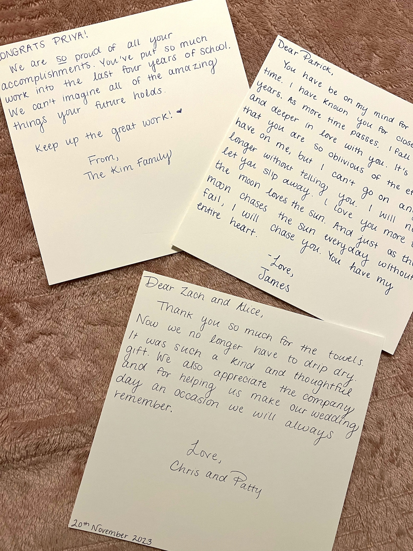 Handwritten Notes With Heartfelt Messages - Etsy