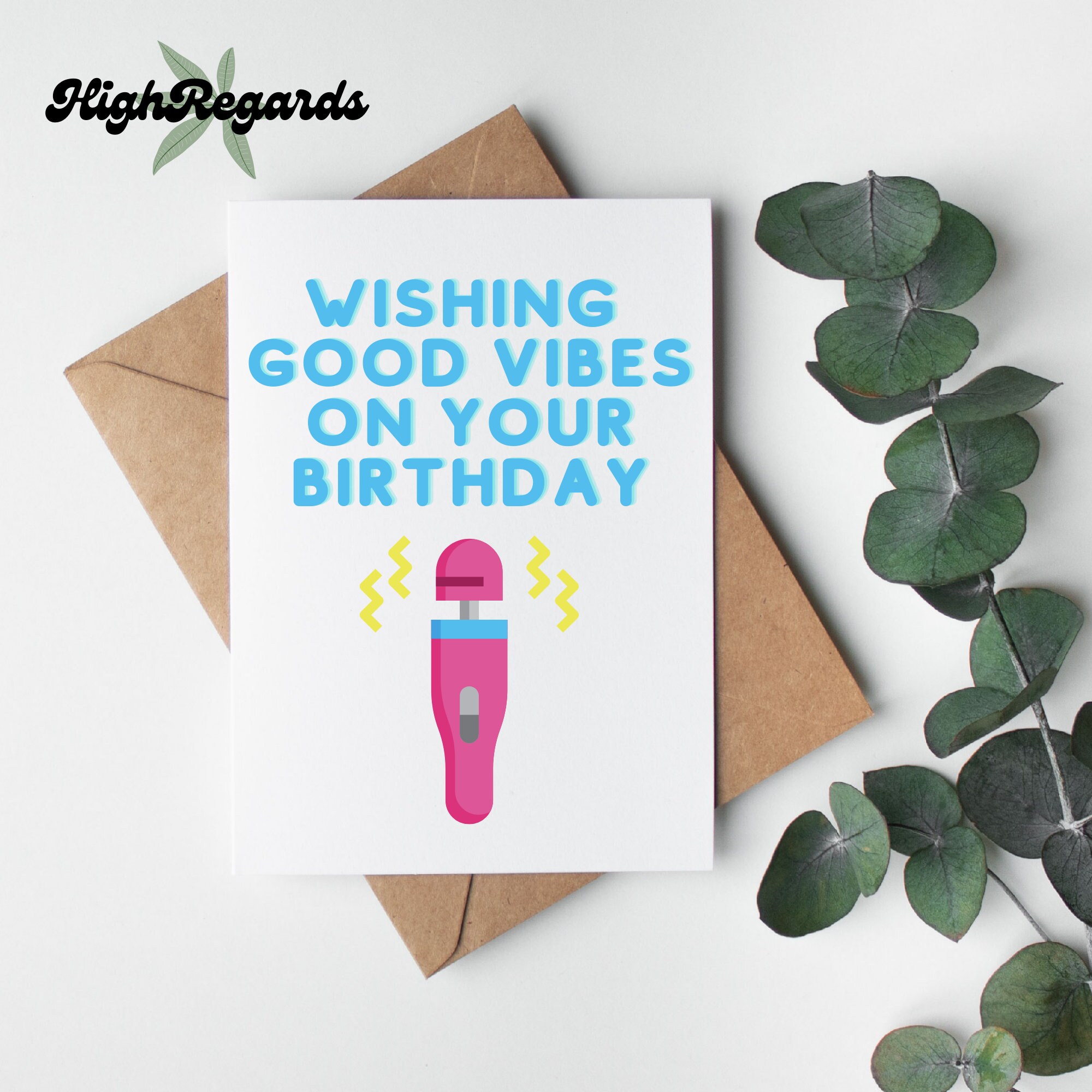 Vibrator Funny Birthday Card Sexual Etsy
