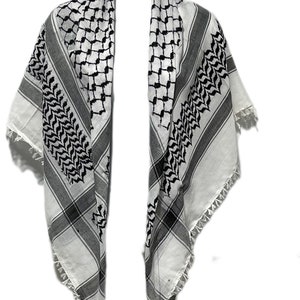 Keffiyeh Scarf: Houndstooth Arab Hatta Muslim Turban Palestenian Arafat ...
