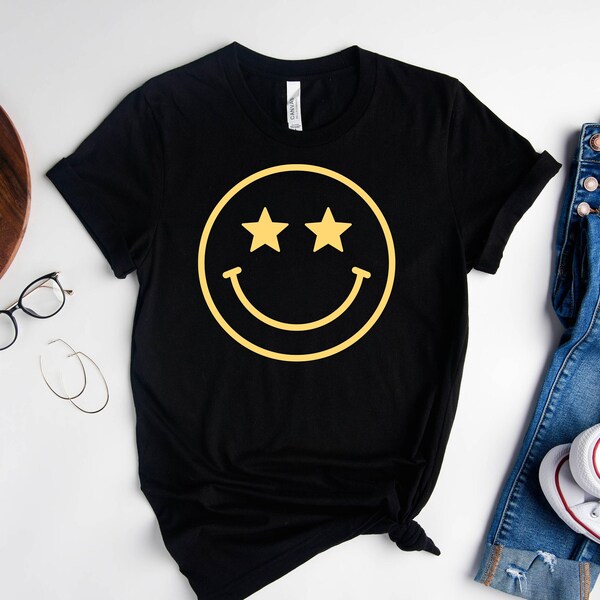 Smiley Face T Shirts - Etsy