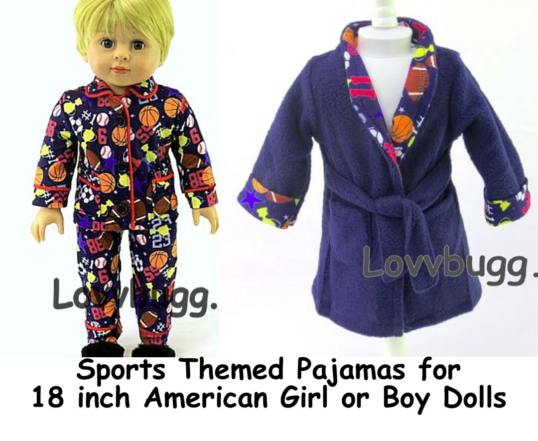 Sports Pajamas, Robe & Slippers--separate or Together Navy Blue ...
