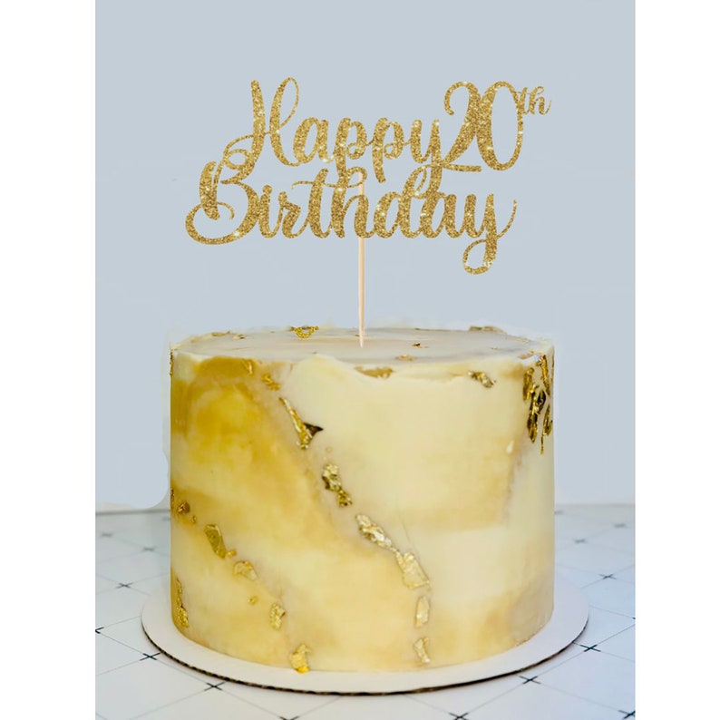 Happy 20th Birthday Cake Topper Svg Png Diy Cake Topper Cut
