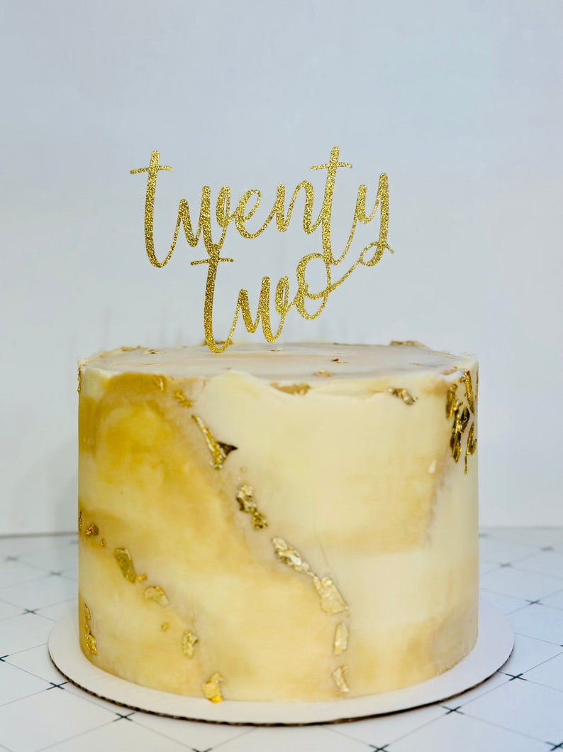 Twenty Two Cake Topper Svg, Jpg, Png, DIY Cake Topper, Cut Machine File ...