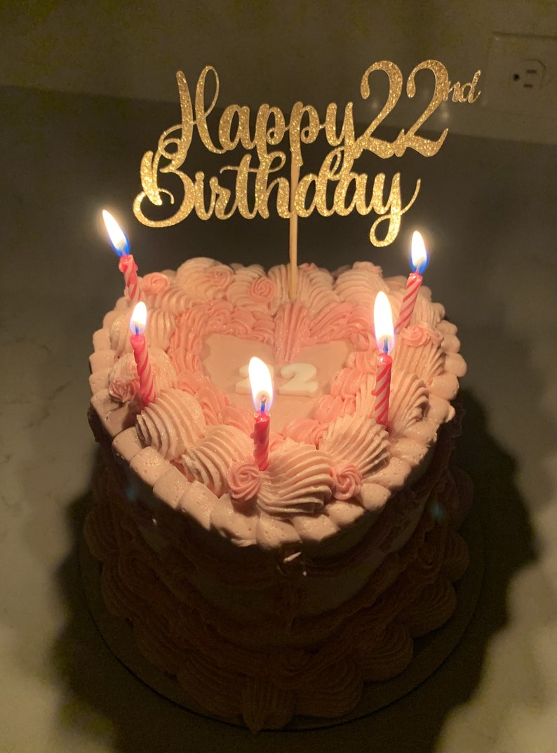 Happy 22nd Birthday Cake Topper Svg, Jpg, Png, DIY Cake Topper, Cut ...