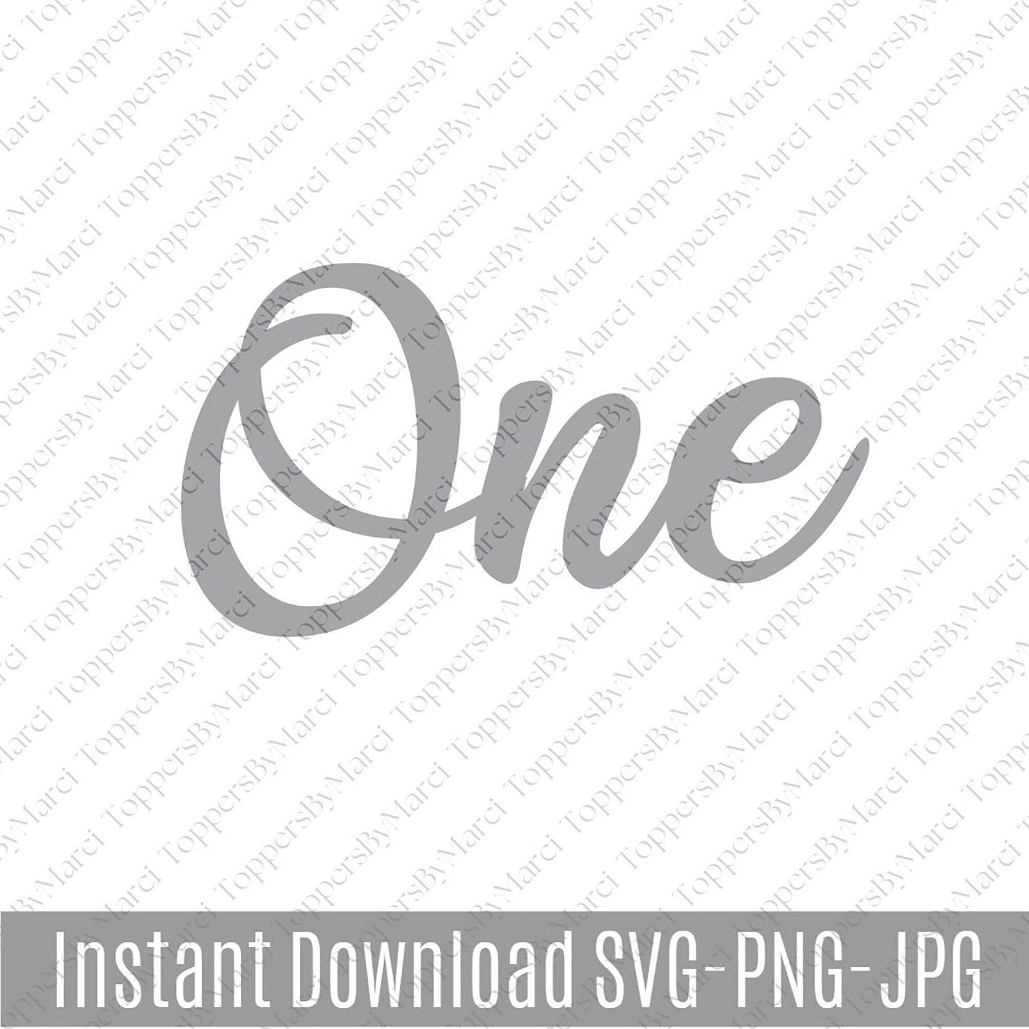 One Cake Topper Svg, Jpg, Png, DIY Cake Topper, Cut Machine File ...