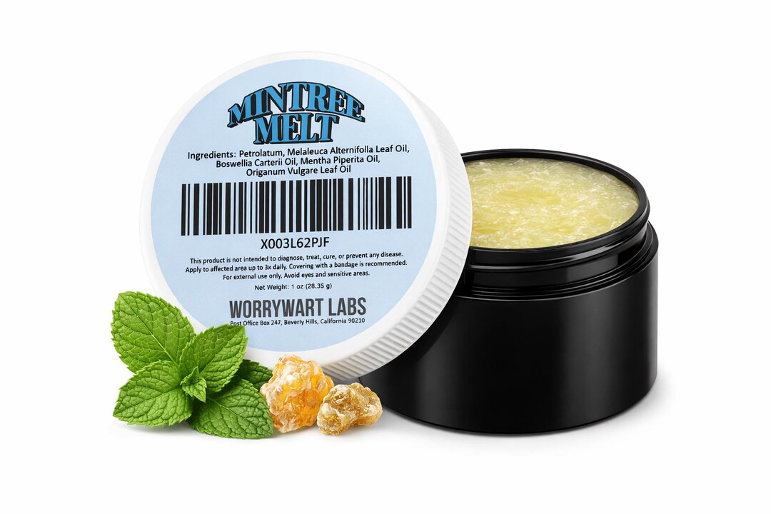 Mintree Melt Wart Relief Balm With Tea Tree, Frankincense, Oregano ...