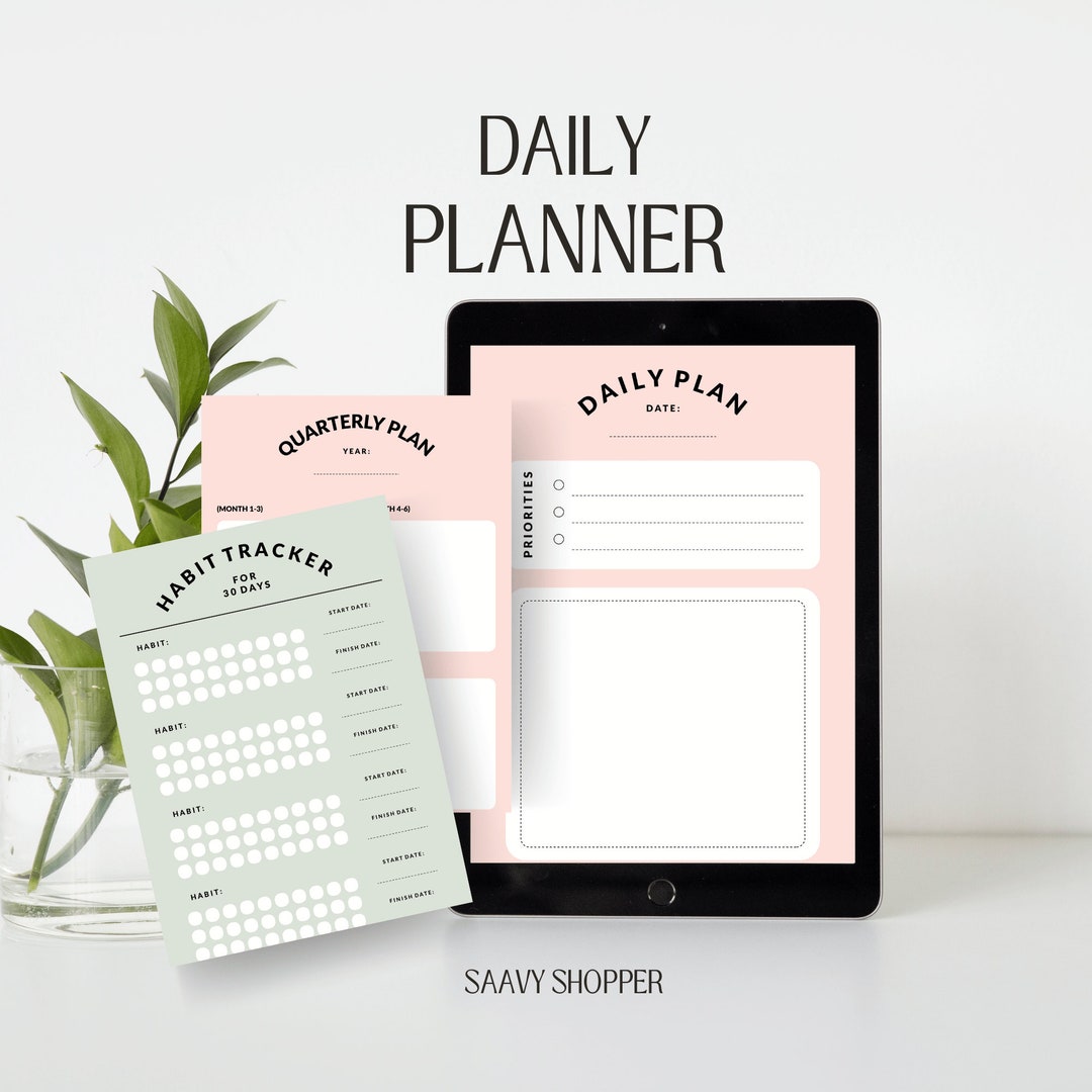 Printable Daily Planner | Daily Journal | to Do List | Digital Daily ...