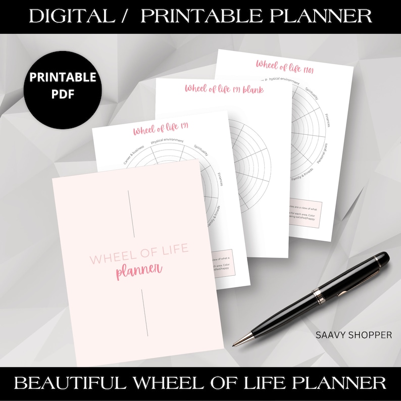 Wheel of Life Worksheet Template, Wheel of Life Printable Planner ...