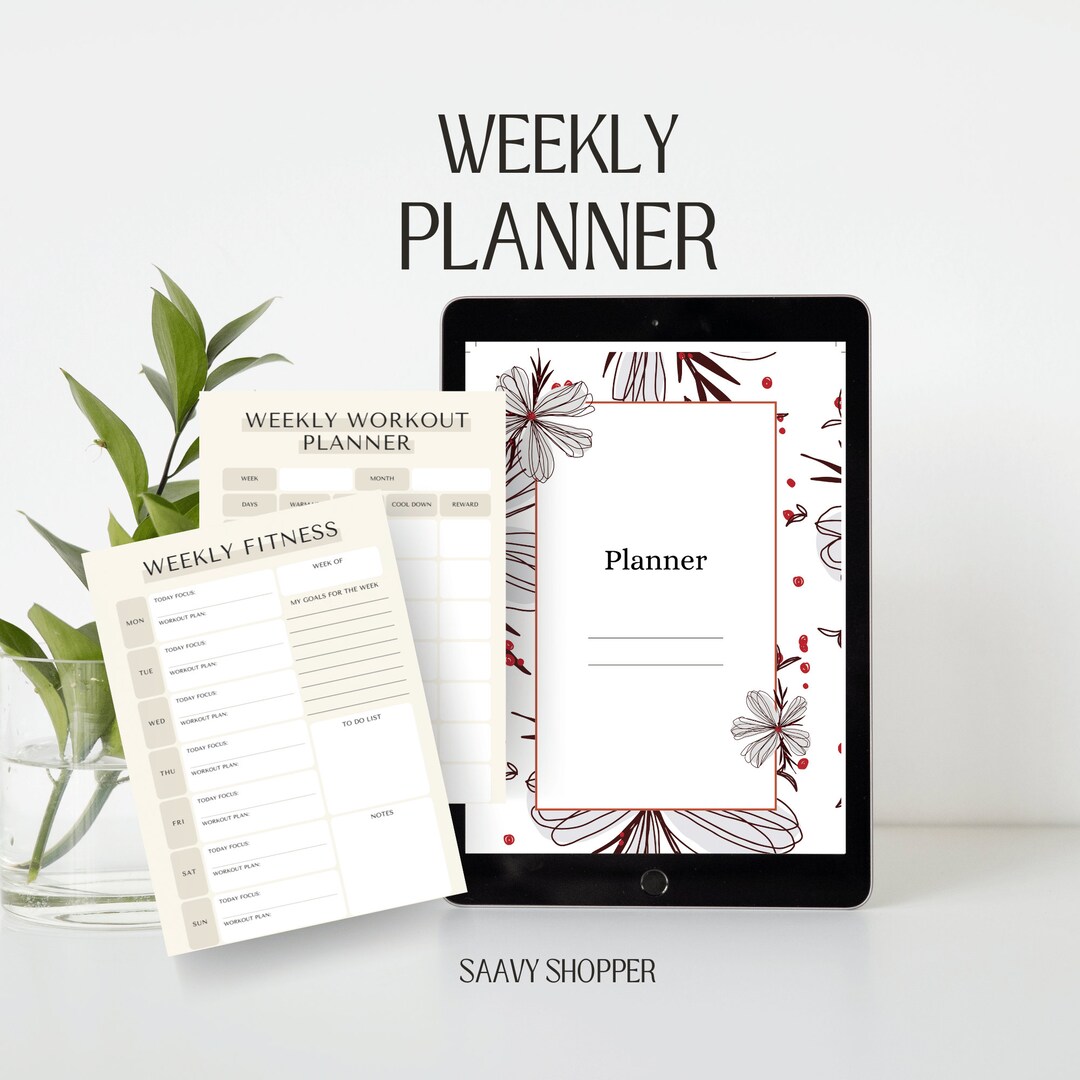 Printable Weekly Planner | Digital Weekly Planner | Weekly Planner ...