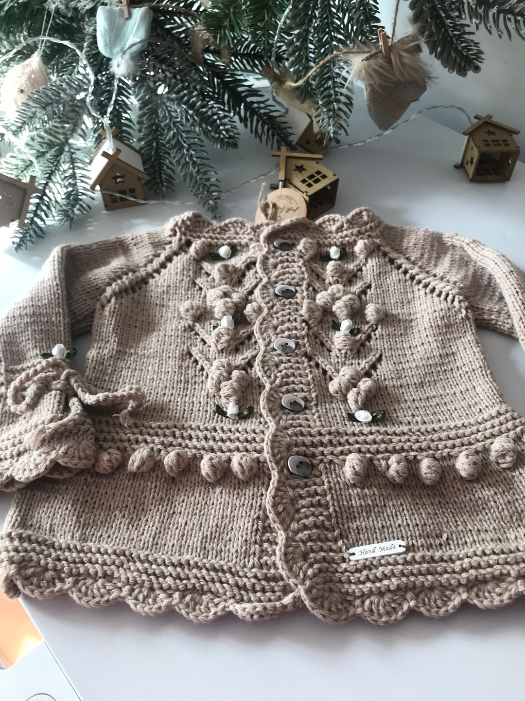 Personalized Knit Baby Cardigan: Embroidered Organic Alpaca Sweater - Etsy