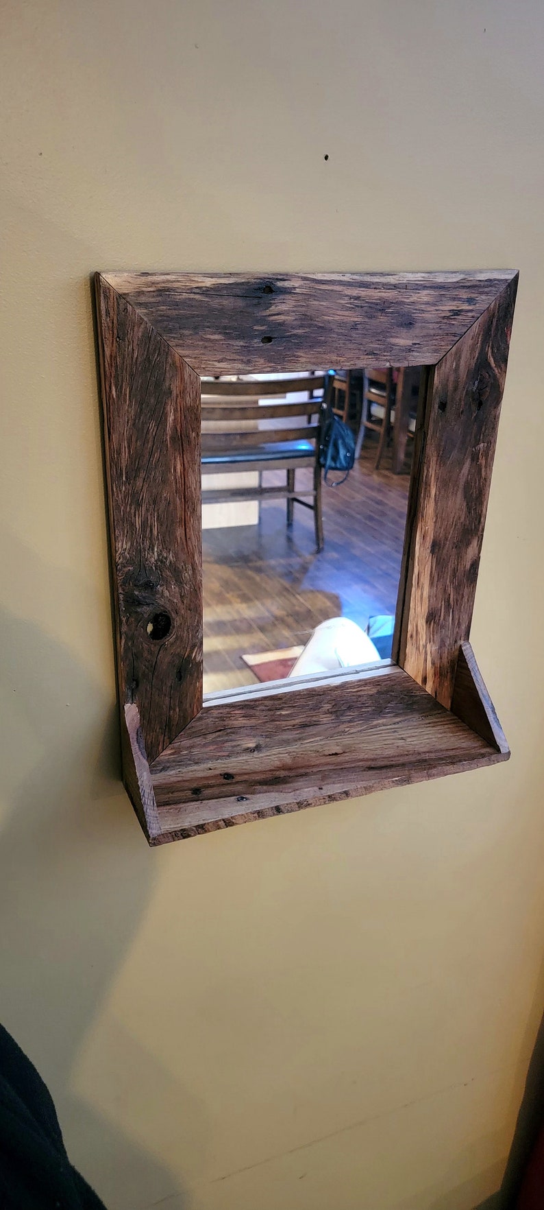 Upcycled Mirror With Shelf. Handmade From a Recycled Pallet and ...