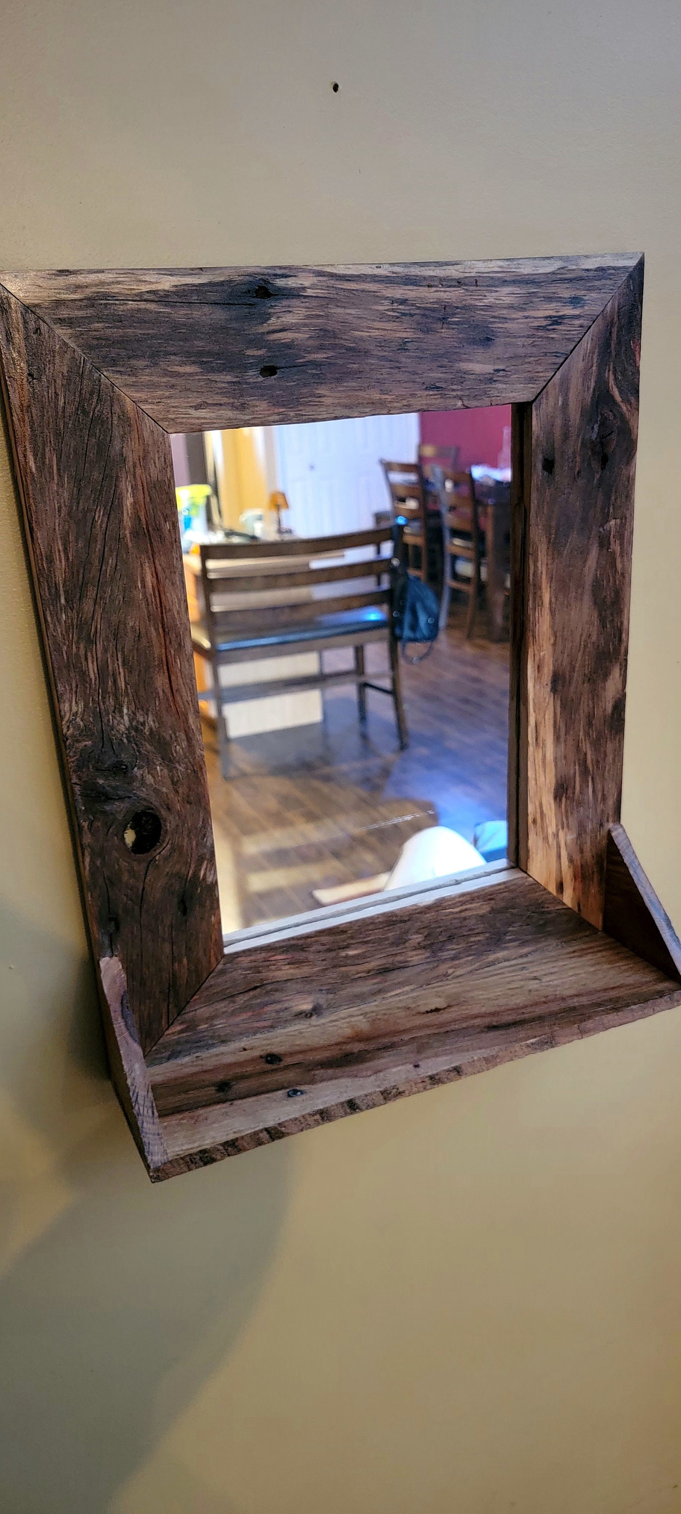 Upcycled Mirror With Shelf. Handmade From a Recycled Pallet and ...