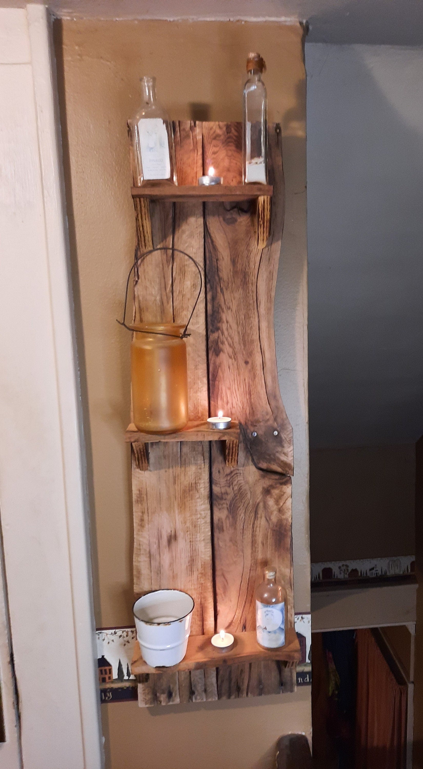 Handmade Rustic Wall Shelf, Reclaimed Wood, Farmhouse Shelf, Distressed ...